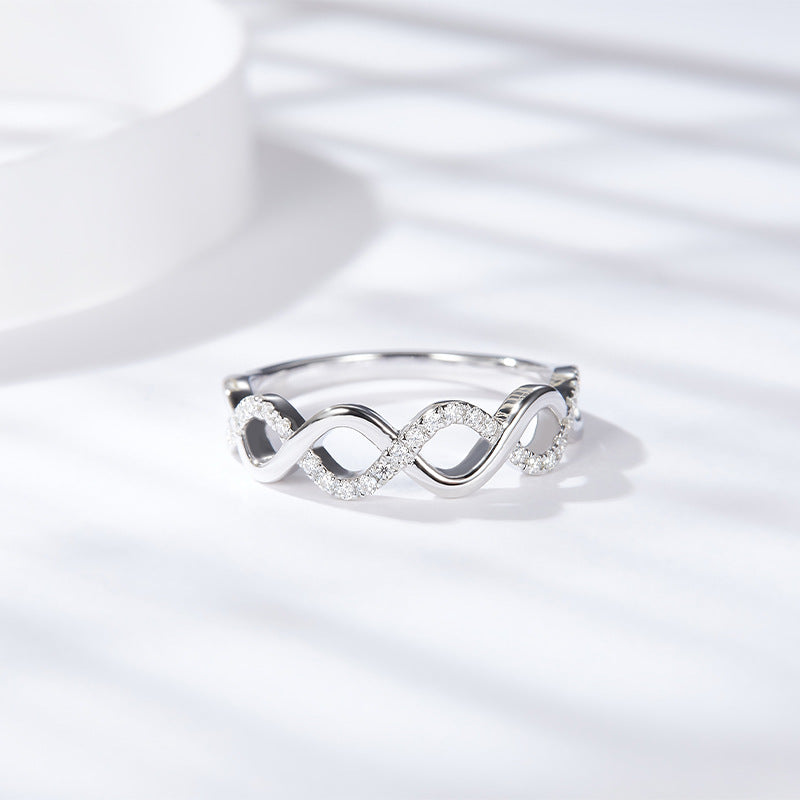 Moissanite Cross Stacking Ring 莫桑石交叉星鑽排戒 – K Jewellery Co.